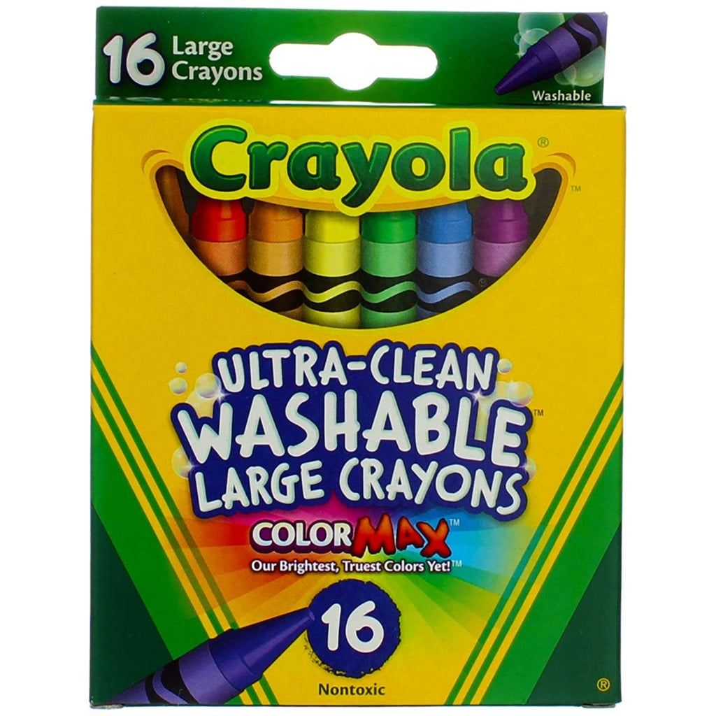 Crayola Ultra-Clean Washable Large Crayons 16ct. (12) – Sakura Toyland ...
